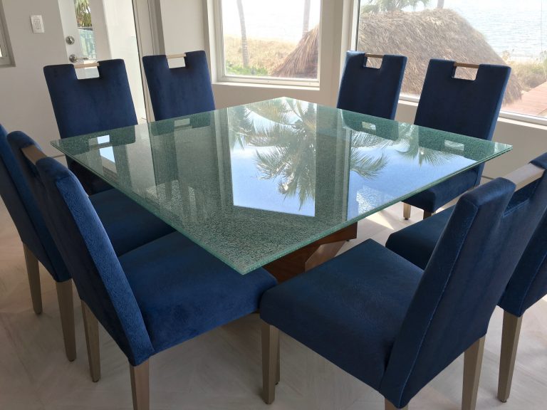 Cracked Glass Table Top - Builders Glass of Bonita, Inc.