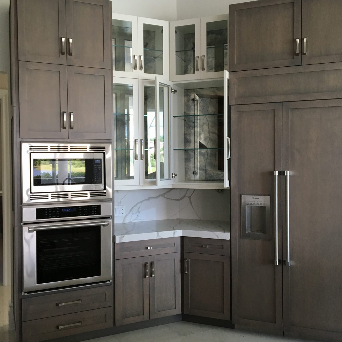 Antique Mirror Backsplash installed